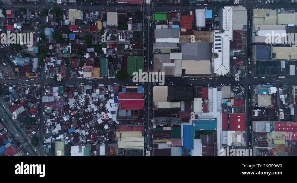 Aerial of rooftop building and houses in in Davao City Stock Video ...