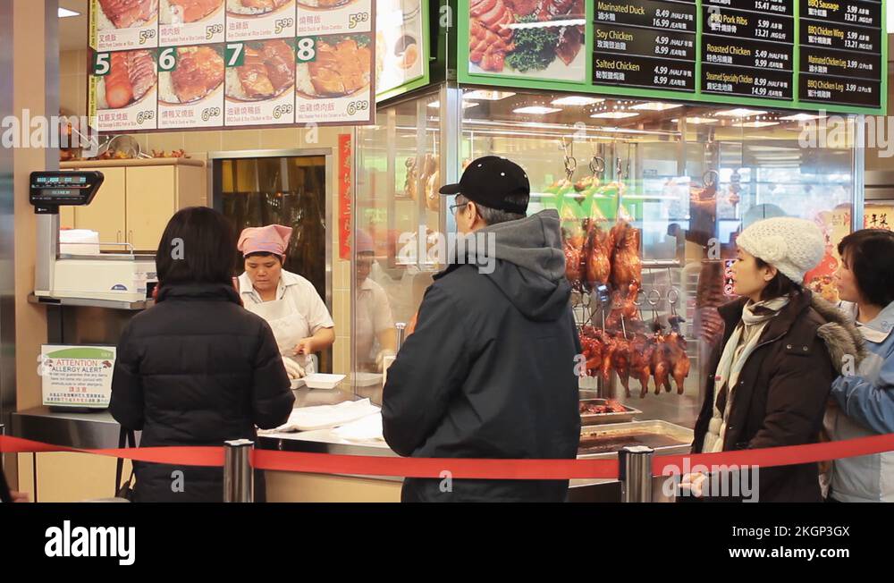 Chinese Supermarket Food Store Interior Serving Take Out Food Stock ...