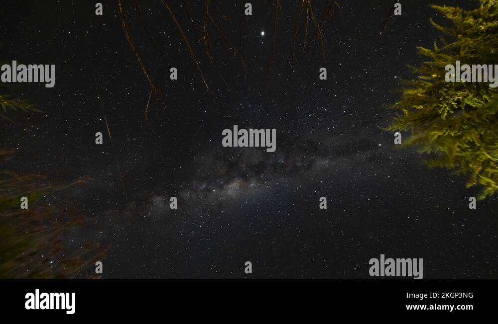 Time Lapse - Milky way galactic core moving above night sky Stock Video ...