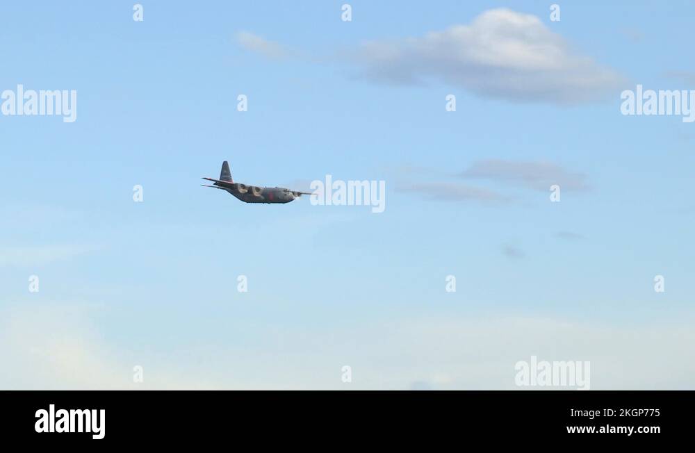 C-130 Hercules Modular Airborne Fire Fighting System in flight Stock ...