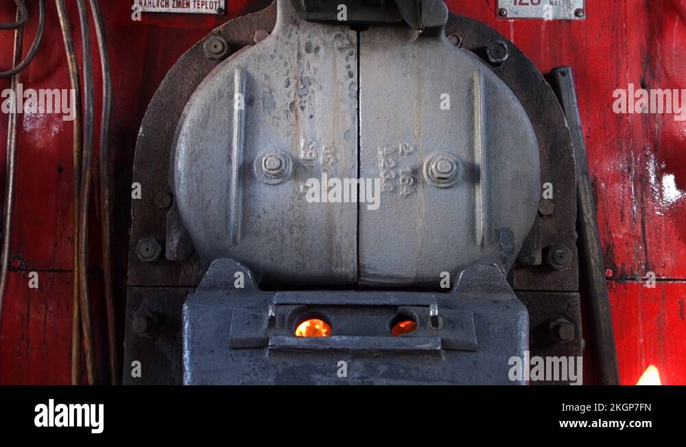 Steam locomotive furnace Stock Video Footage - Alamy
