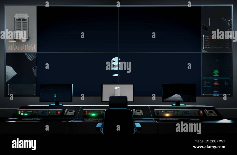 Smart city main control room, IoT building city skyline make city, 4k ...