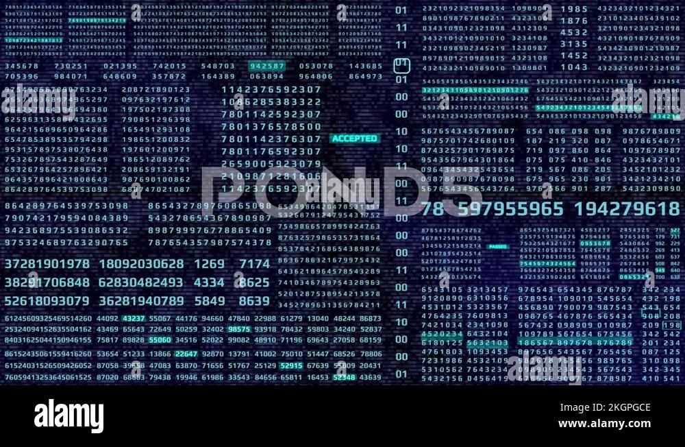 HUD Futuristic Digital Data Number Code Animation For Screensaver ...