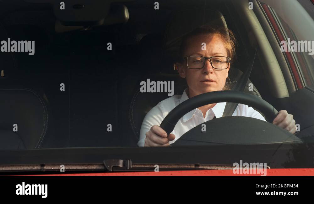 woman loses consciousness while driving automobile Stock Video Footage ...