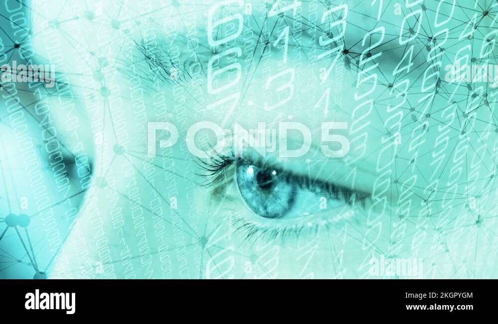 Cyber security abstract identification human eye scan Stock Video ...