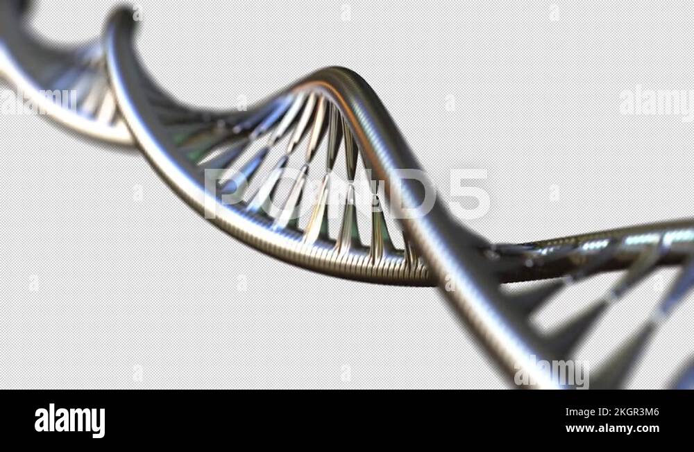 Rotating metallic DNA model, loopable 3D animation Stock Video Footage ...