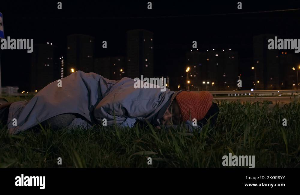 Homeless man sleeping road Stock Videos & Footage - HD and 4K Video ...