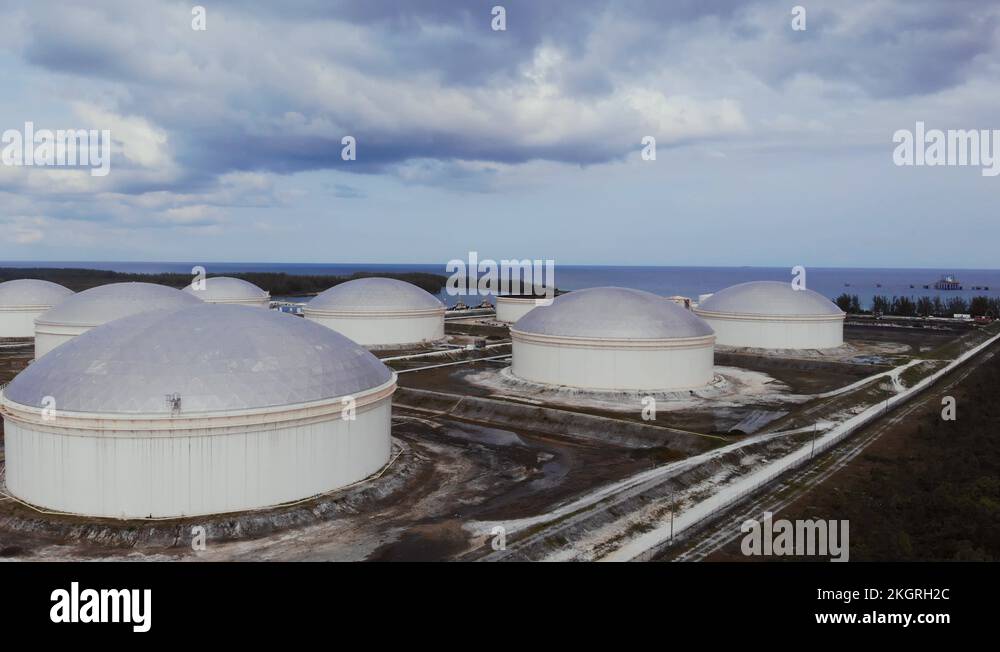 Major Oil Storage Facility, East End, Grand Bahama, Bahamas Stock Video ...