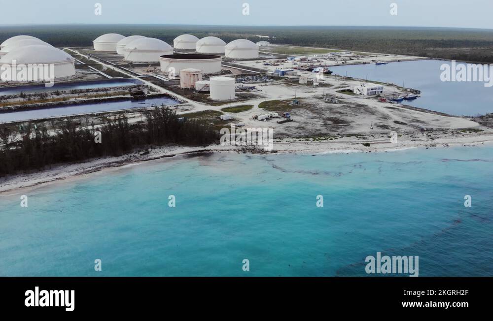 Major Oil Storage Facility, East End, Grand Bahama, Bahamas Stock Video ...