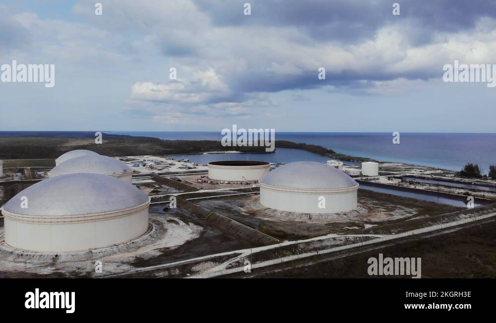 Major Oil Storage Facility, East End, Grand Bahama, Bahamas Stock Video ...