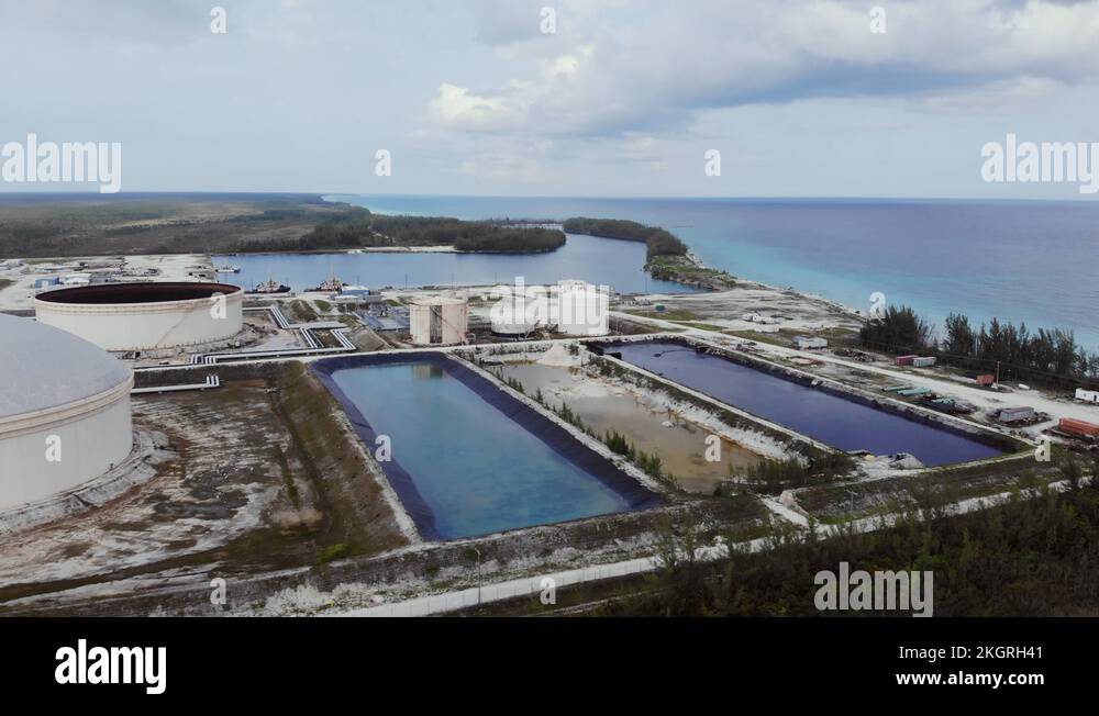 Major Oil Storage Facility, East End, Grand Bahama, Bahamas Stock Video ...