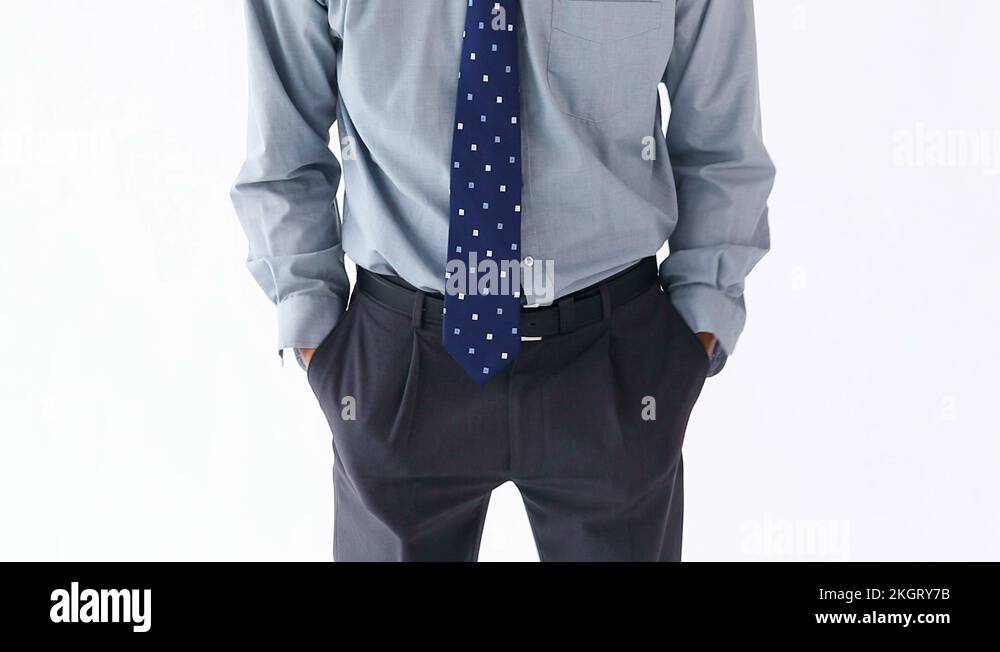 Sad man showing his empty pockets Stock Video Footage - Alamy