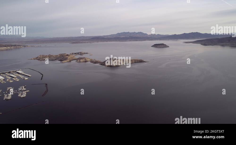 Lake Mead in Nevada. Big Boulder and Littler Boulder Islands Stock ...