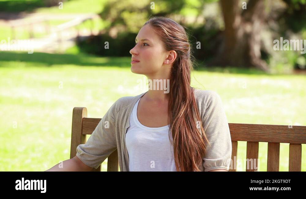 Woman relaxing on a bench Stock Videos & Footage - HD and 4K Video ...