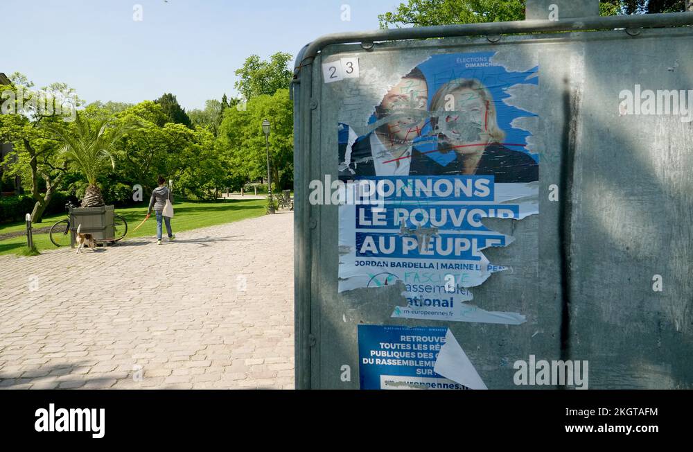 Campaign poster marine le pen Stock Videos & Footage - HD and 4K Video ...