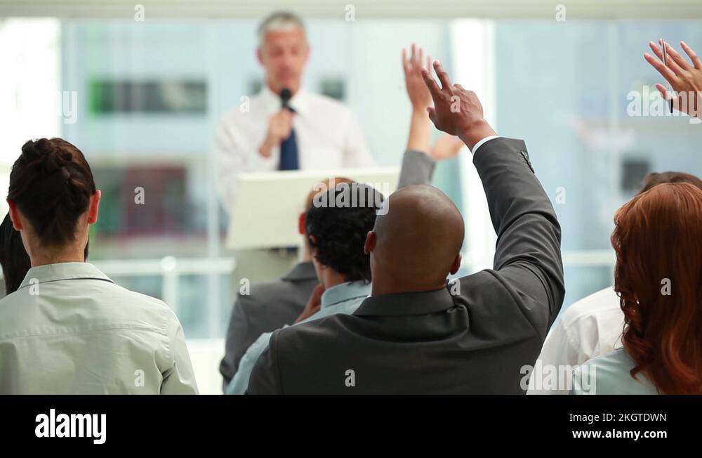 People raising hands speaker Stock Videos & Footage - HD and 4K Video ...