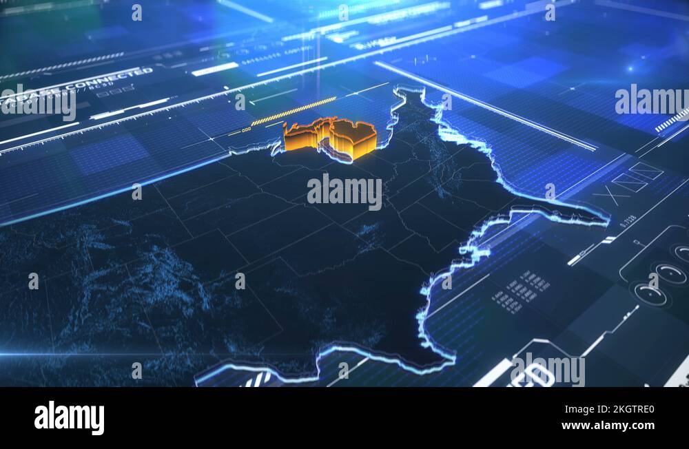 Michigan US state border 3D modern map with a name, region outline ...