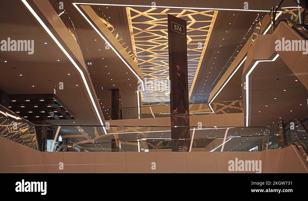 The view from the Elevator that descends to the top down the shopping ...