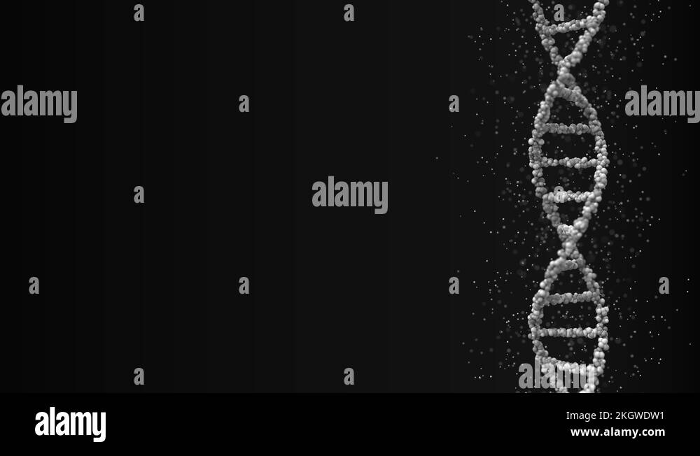Conceptual loopable 3D animation of grey DNA molecule model Stock Video ...