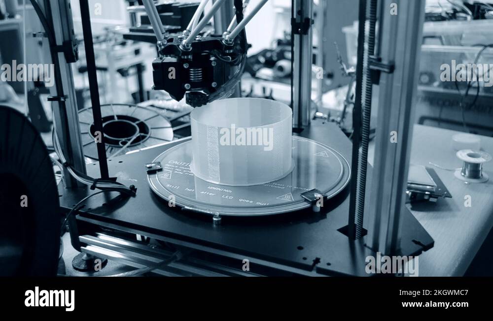 3D printer working. Fused deposition modeling Stock Video Footage - Alamy