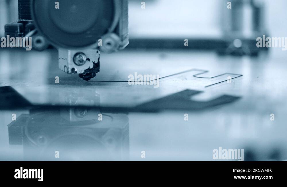 3D printer working. Fused deposition modeling Stock Video Footage - Alamy