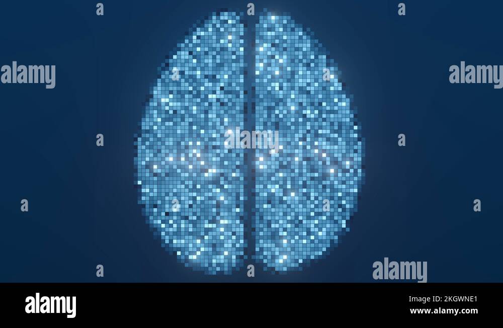 Scanning human brain. Conceptual loopable motion background Stock Video ...