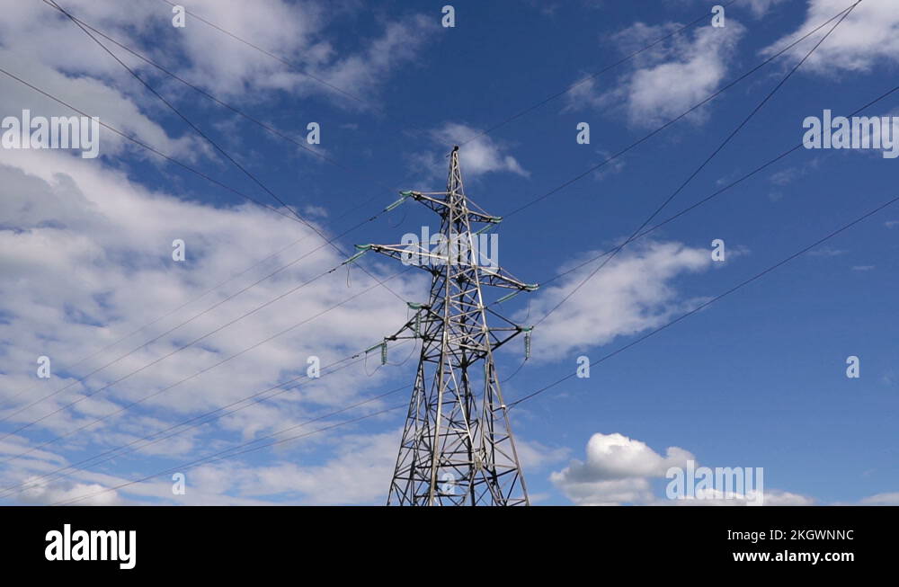 High voltage transmission line pylons Stock Videos & Footage - HD and ...