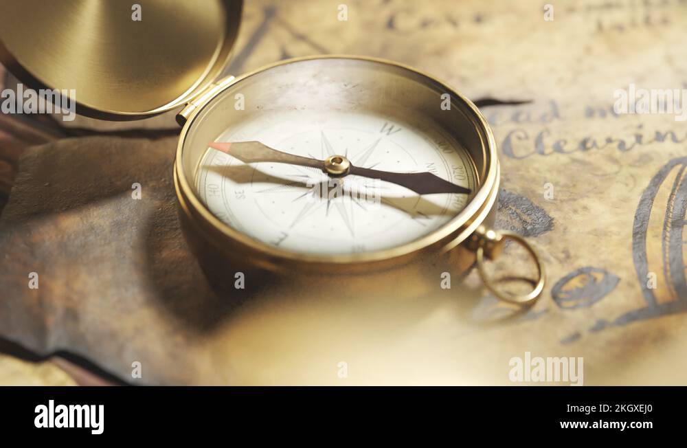 Treasure map with treasure spot marked by x sign seen through a ...