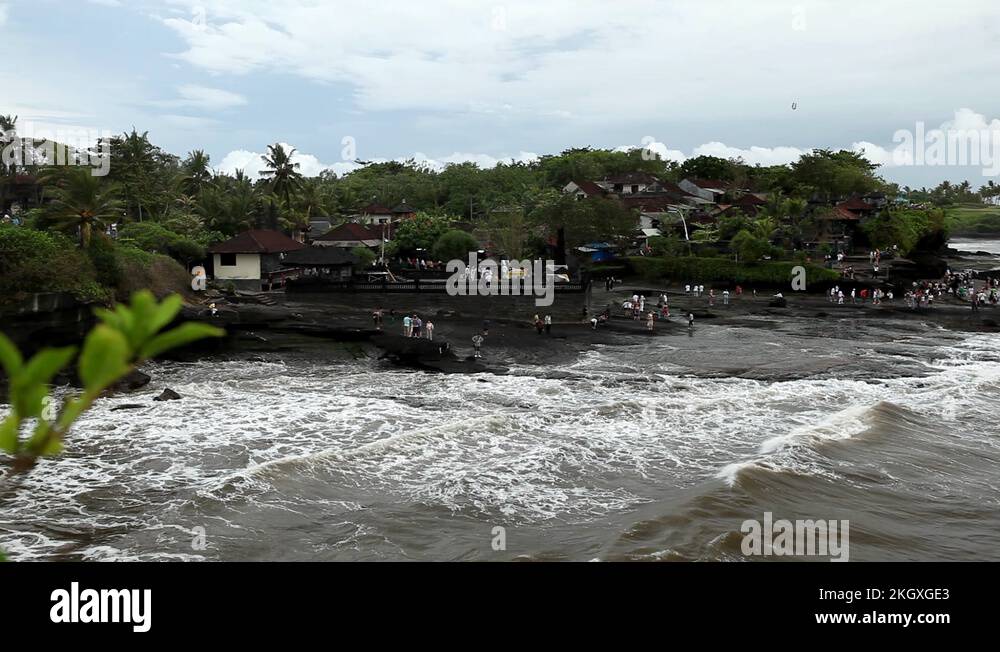Pura Tanah Lot Hindu Temple, Tabanan, Bali, Indonesia Stock Video ...