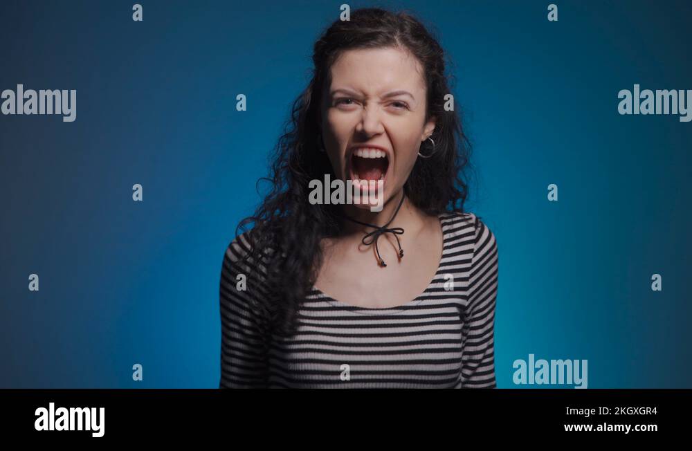 Woman scream hair Stock Videos & Footage - HD and 4K Video Clips - Alamy
