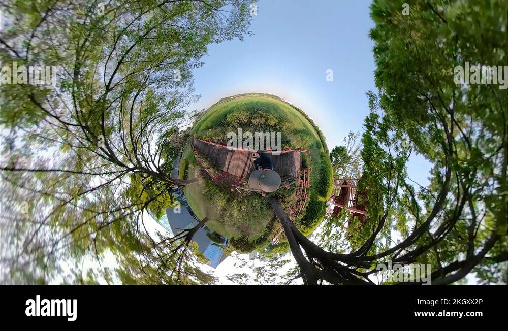 Little Planet View of Pathway in Ansan Hwarang Recreation Area Stock ...