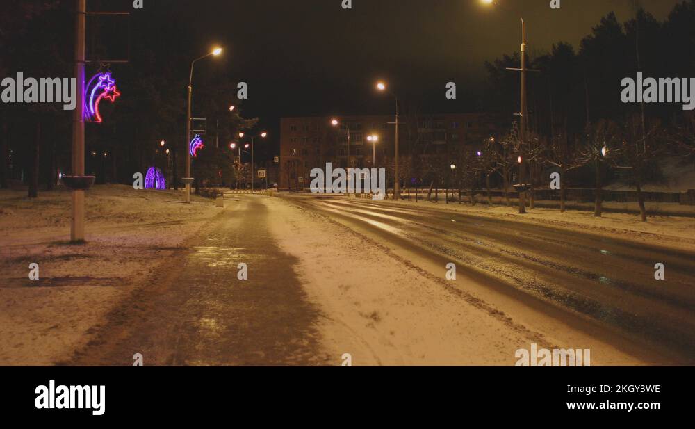 Winter in a town at night Stock Videos & Footage - HD and 4K Video ...
