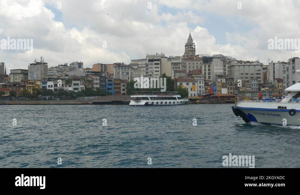 A Ferry on the Golden Horn in Istanbul, Turkey. Sunshine Stock Video ...