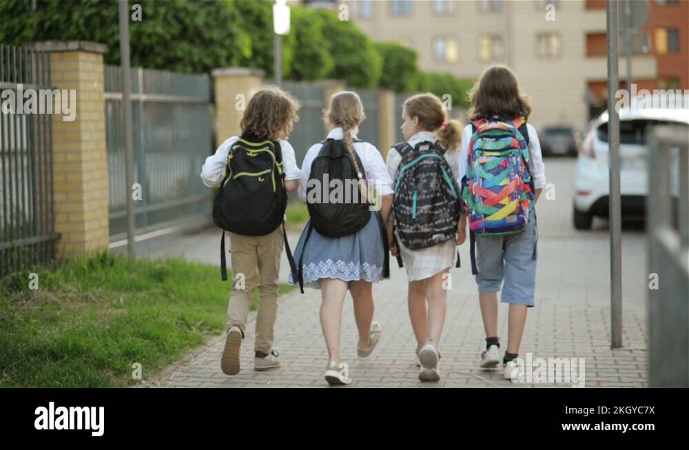 School girls back view school uniform Stock Videos & Footage - HD and ...