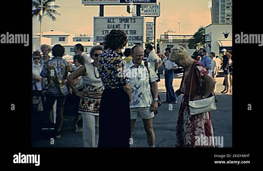 Miami Beach 1970s tourists Stock Video Footage - Alamy