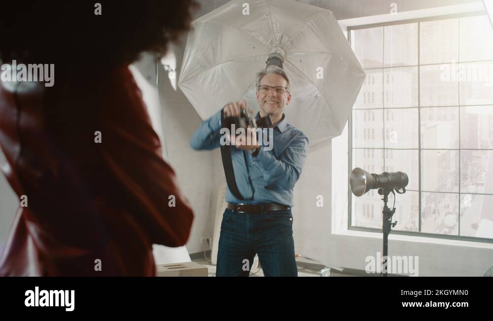 Behind Scenes on Photo Shoot: Beautiful Black Model Posing for a ...