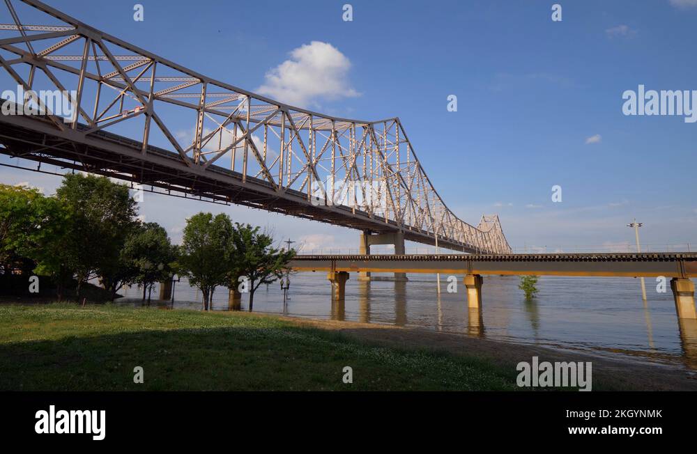 Martin Luther King Bridge over Mississippi River in St. Louis- SAINT ...