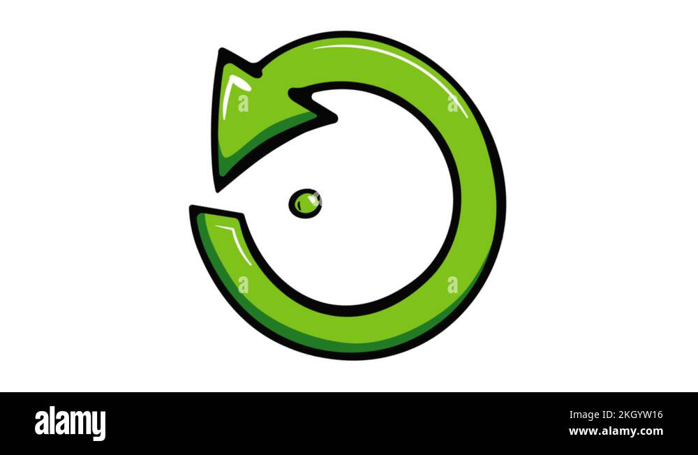 Green loading sign white background Stock Video Footage - Alamy