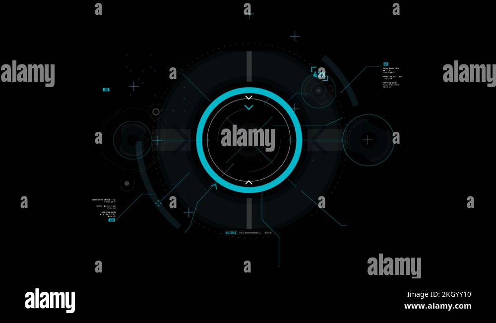 Target pointer and Futuristic user interface HUD GUI Stock Video ...