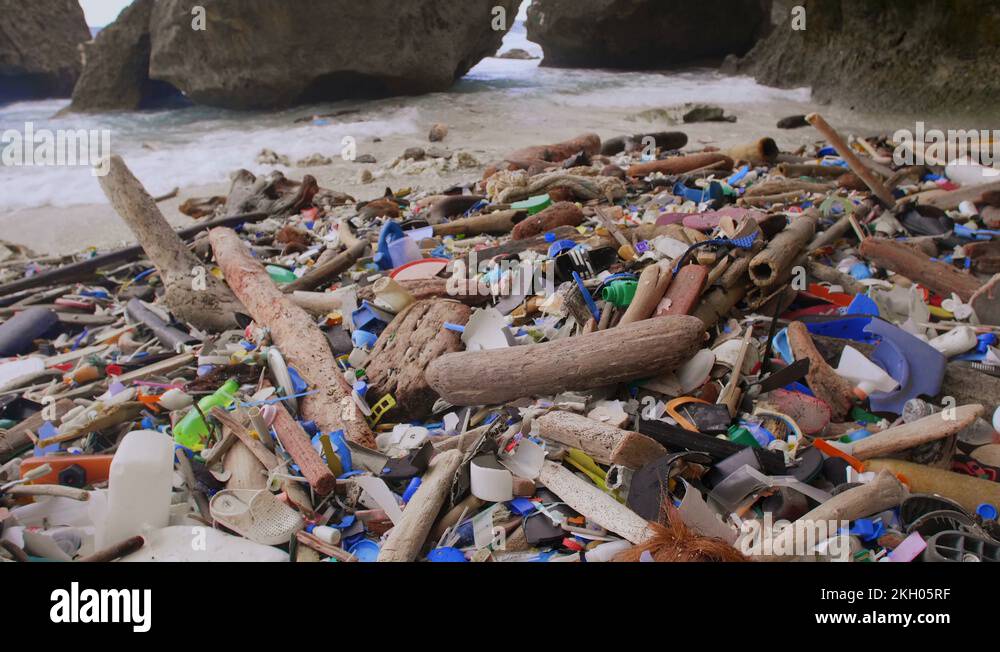 The worlds most polluted beach, Plastic marine debris Stock Video ...