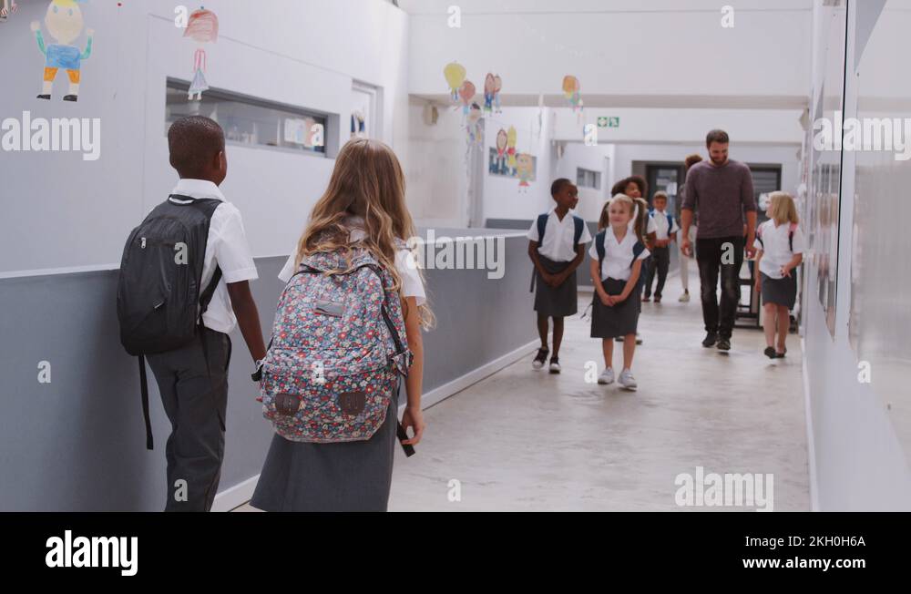 Elementary school corridor Stock Videos & Footage - HD and 4K Video ...
