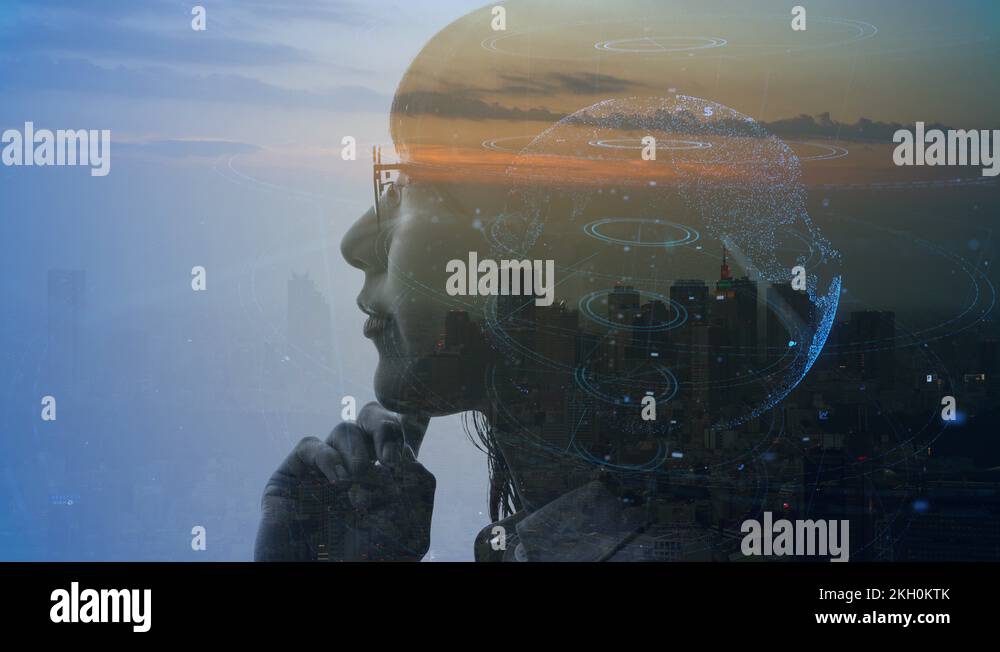 AI (Artificial Intelligence) concept. Communication network Stock Video ...