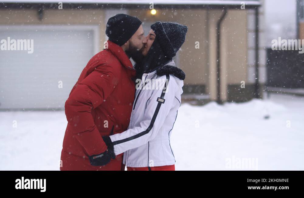 Pretty woman kissing man beard Stock Videos & Footage - HD and 4K Video ...