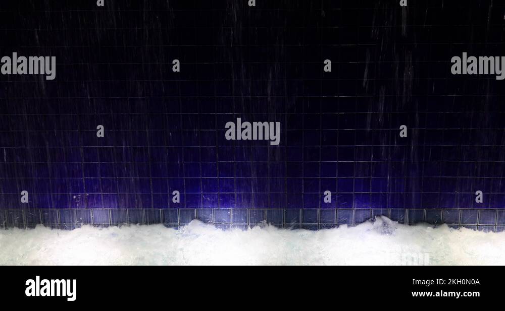 Waterfall tile pool resort hotel water splash 4K Stock Video Footage ...