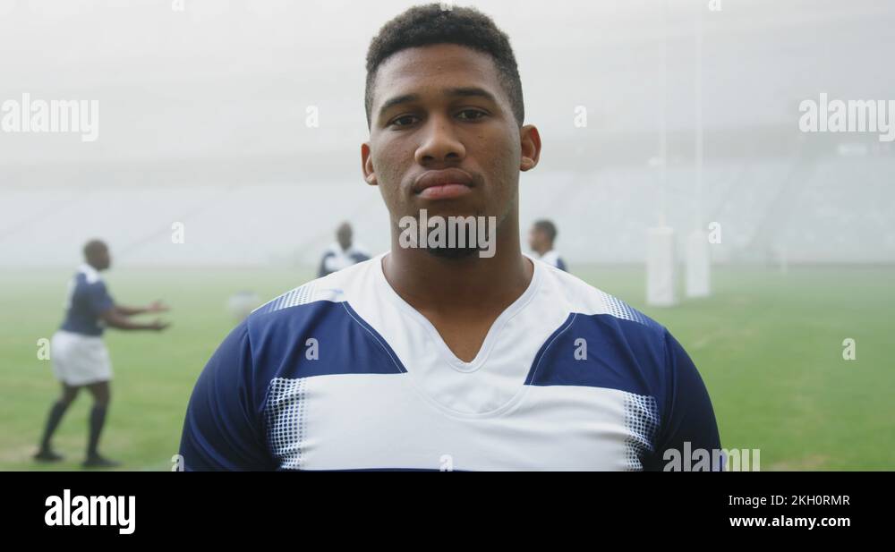 Male rugby player standing in stadium 4k Stock Video Footage - Alamy