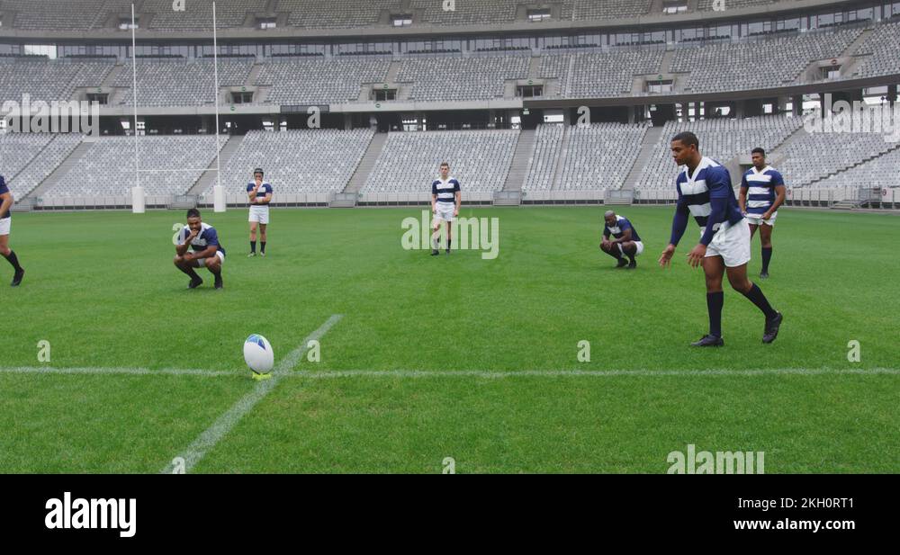 Rugby player kicking rugby ball Stock Videos & Footage - HD and 4K ...