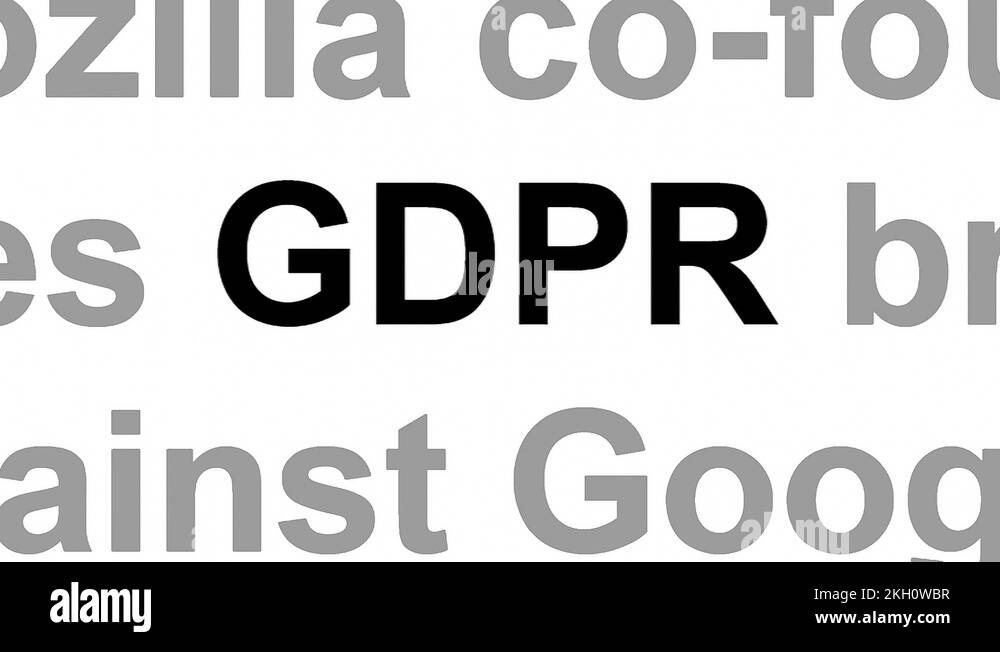 GDPR in the news titles across international media. GDPR concept Stock ...