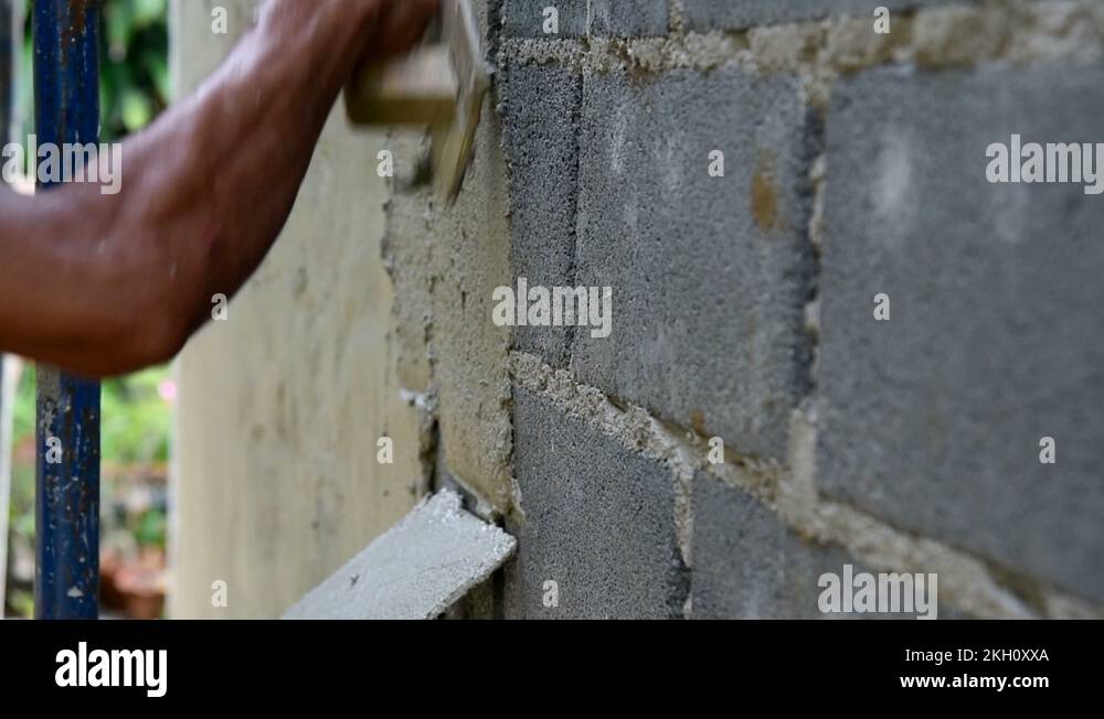 Block wall plaster cement Stock Videos & Footage - HD and 4K Video Clips - Alamy