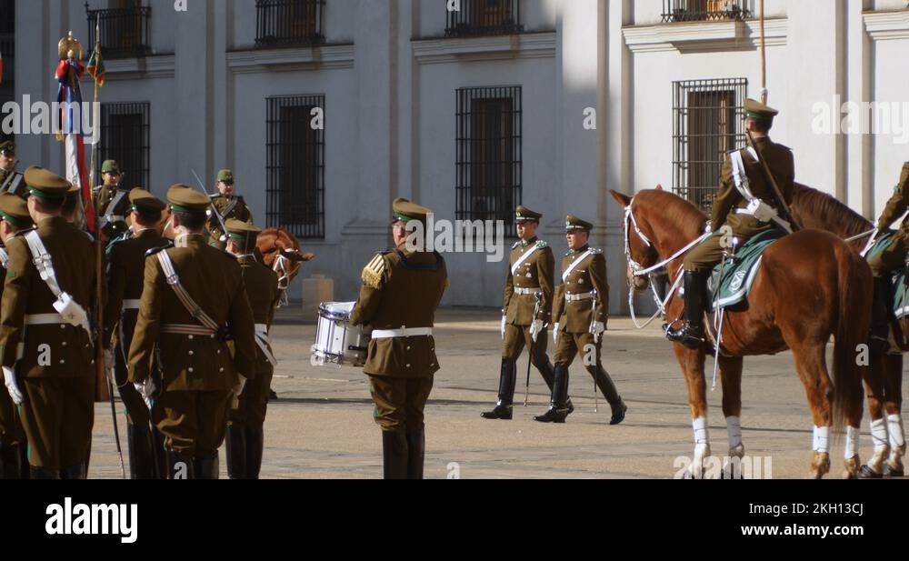 Santiago de chile changing guard Stock Videos & Footage - HD and 4K ...