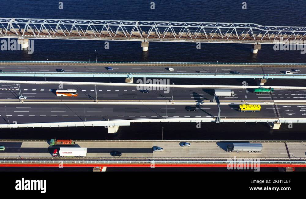 Industry highway freeway expressway motorway building vehicle Stock ...